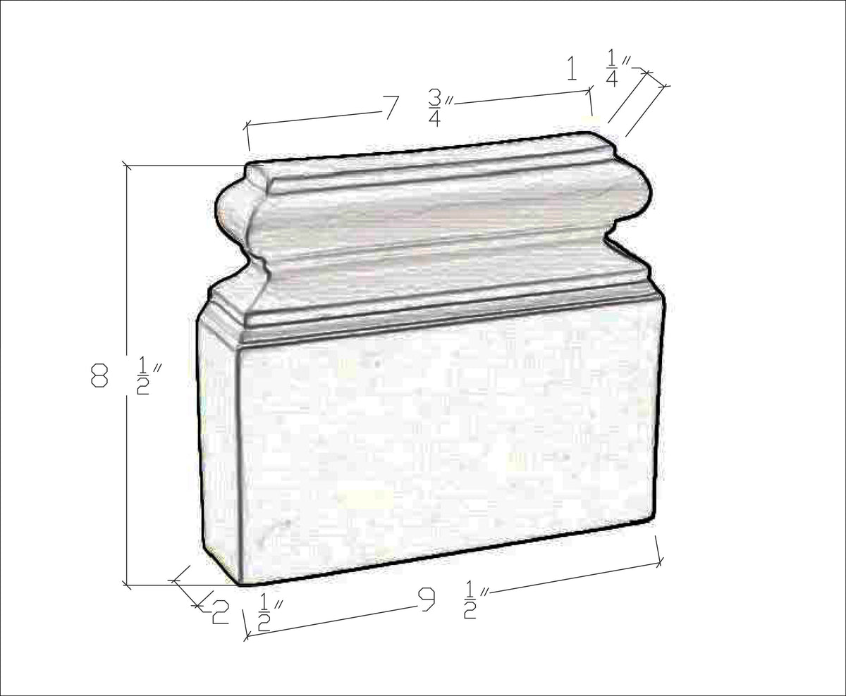 Flat Pilaster Base 8" – Artemis Studio
